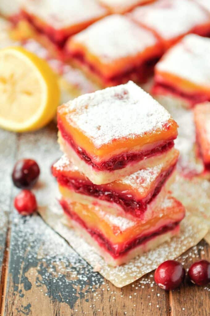 Cranberry Lemon Bars Recipe - Home Cooked Harvest