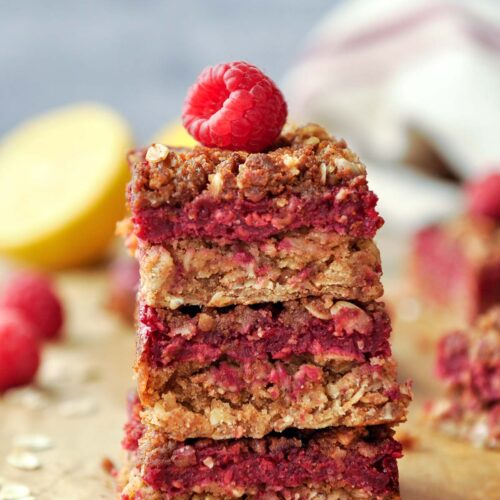 Healthy Raspberry Oatmeal Bars - Home Cooked Harvest
