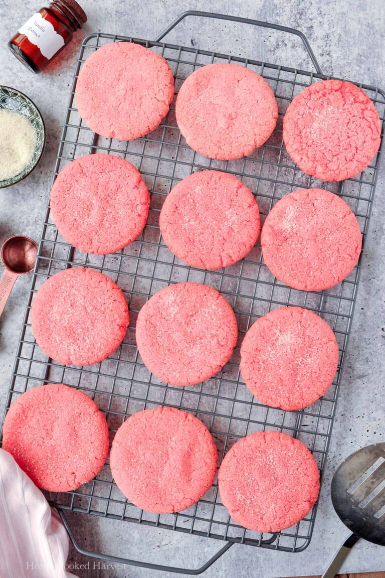 Mexican Pink Cookies {Polvorones Rosas} - Home Cooked Harvest