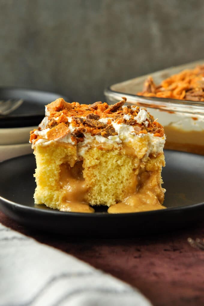 Butterfinger Poke Cake Recipe - Home Cooked Harvest
