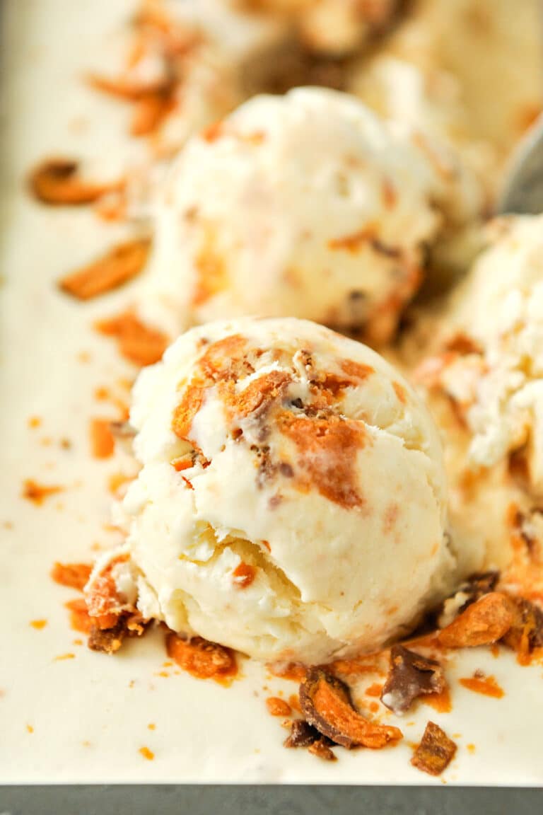 No Churn Butterfinger Ice Cream Recipe - Home Cooked Harvest