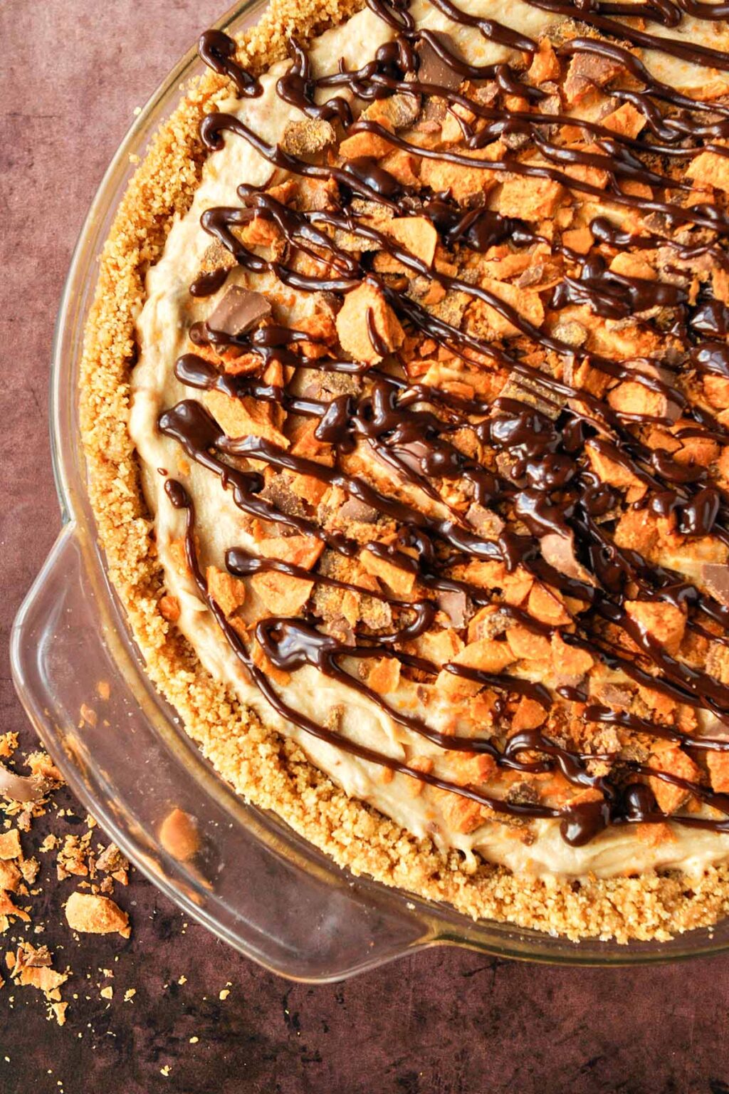 Butterfinger Pie Recipe {No Bake} - Home Cooked Harvest