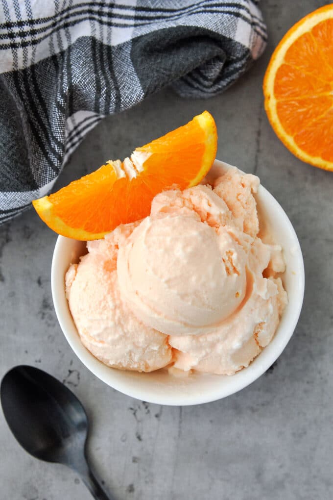 Orange Creamsicle Ice Cream Recipe - Home Cooked Harvest