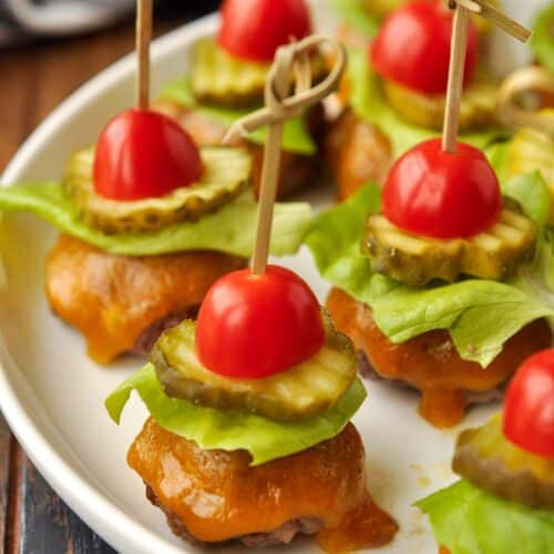 Best Mini Bunless Burger Bites Recipe {Low-Carb} - Home Cooked Harvest