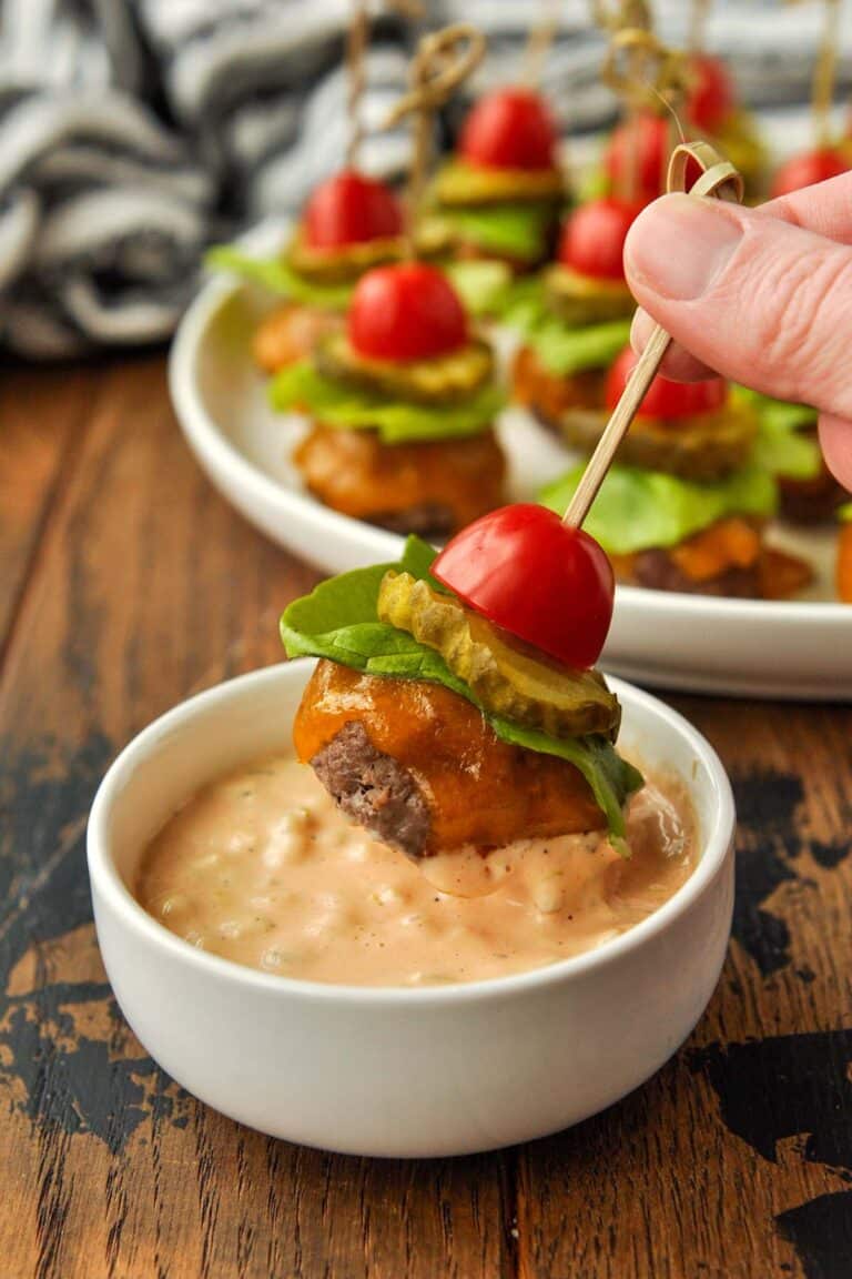 Best Mini Bunless Burger Bites Recipe {Low-Carb} - Home Cooked Harvest