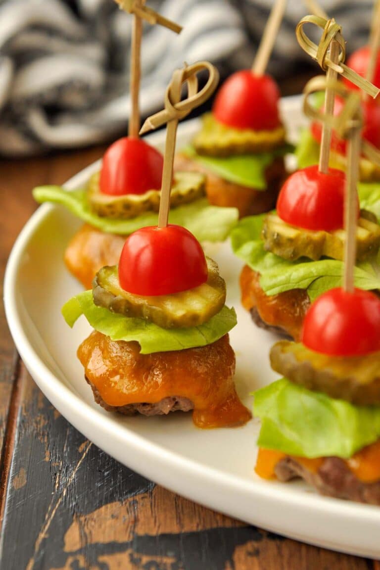 Best Mini Bunless Burger Bites Recipe {Low-Carb} - Home Cooked Harvest